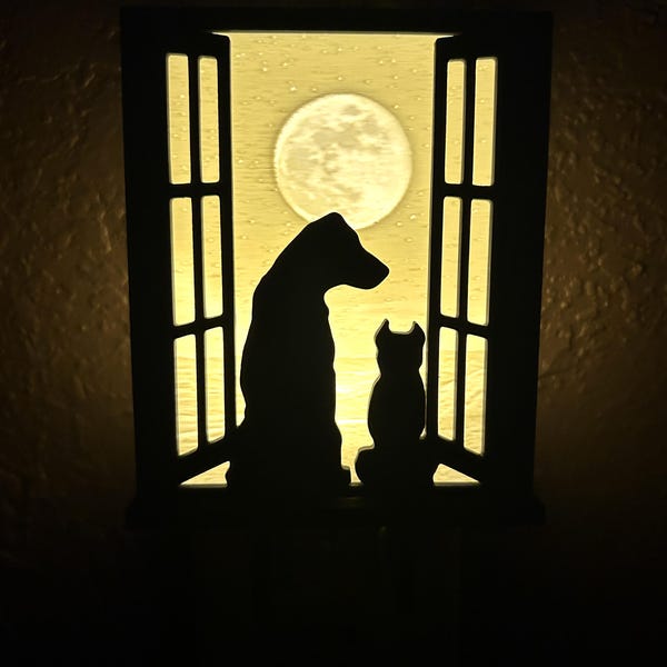 Cat Night Light - Etsy