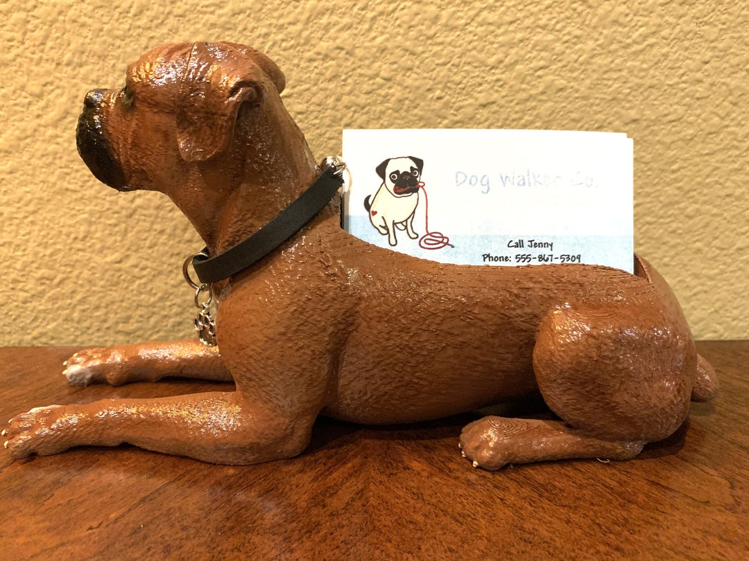 Penny Boxer Dog - Business Card / Pencil Holder - Etsy