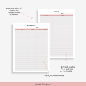 Definition Reference Quote Bundle A4 PDF Printable Digital Download ...