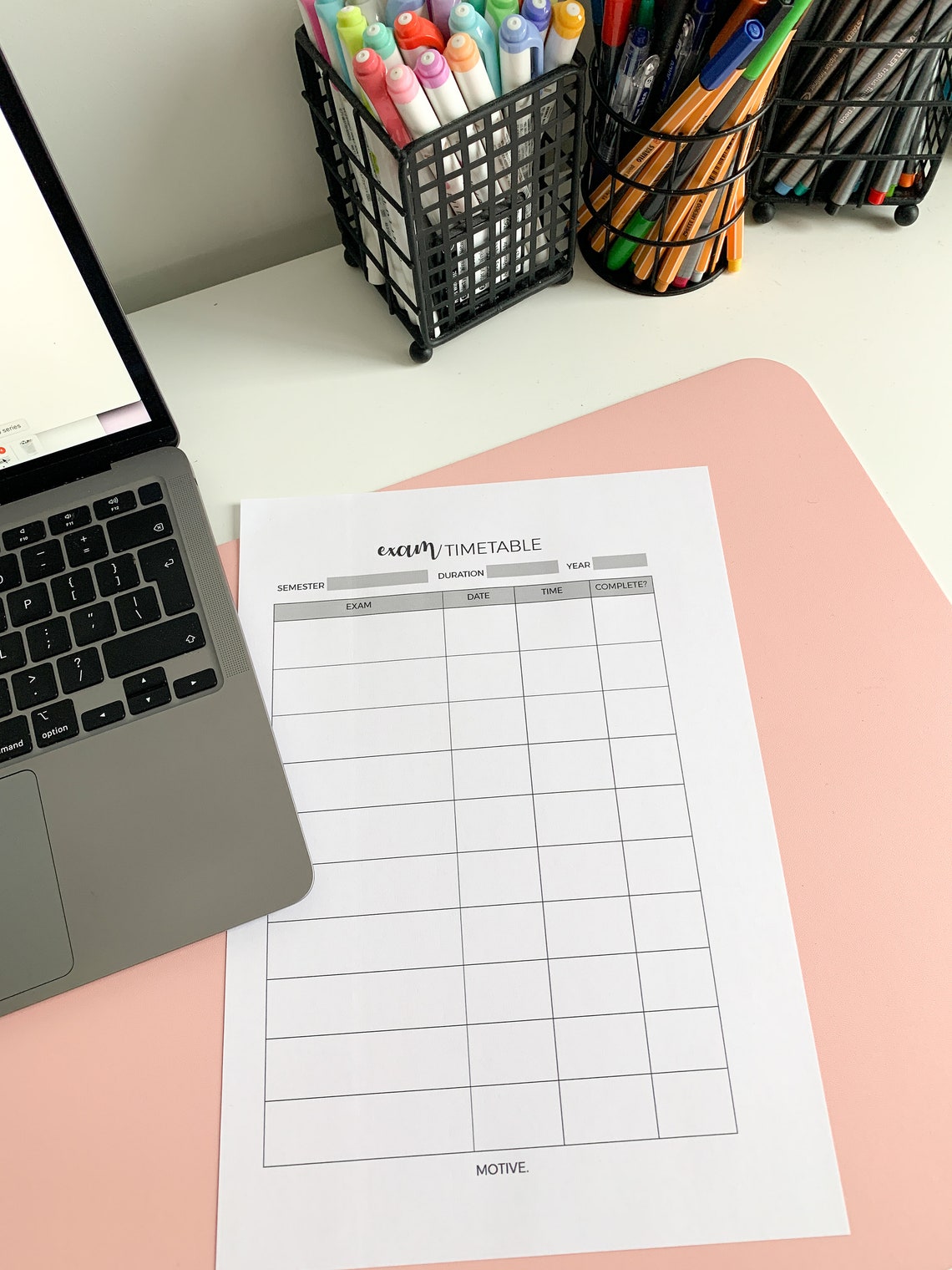 Exam Timetable A4 PDF Printable - Etsy Canada