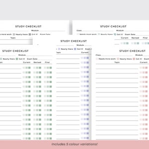 Student Revision Checklist and Note Taking Cornell Template A4 PDF ...