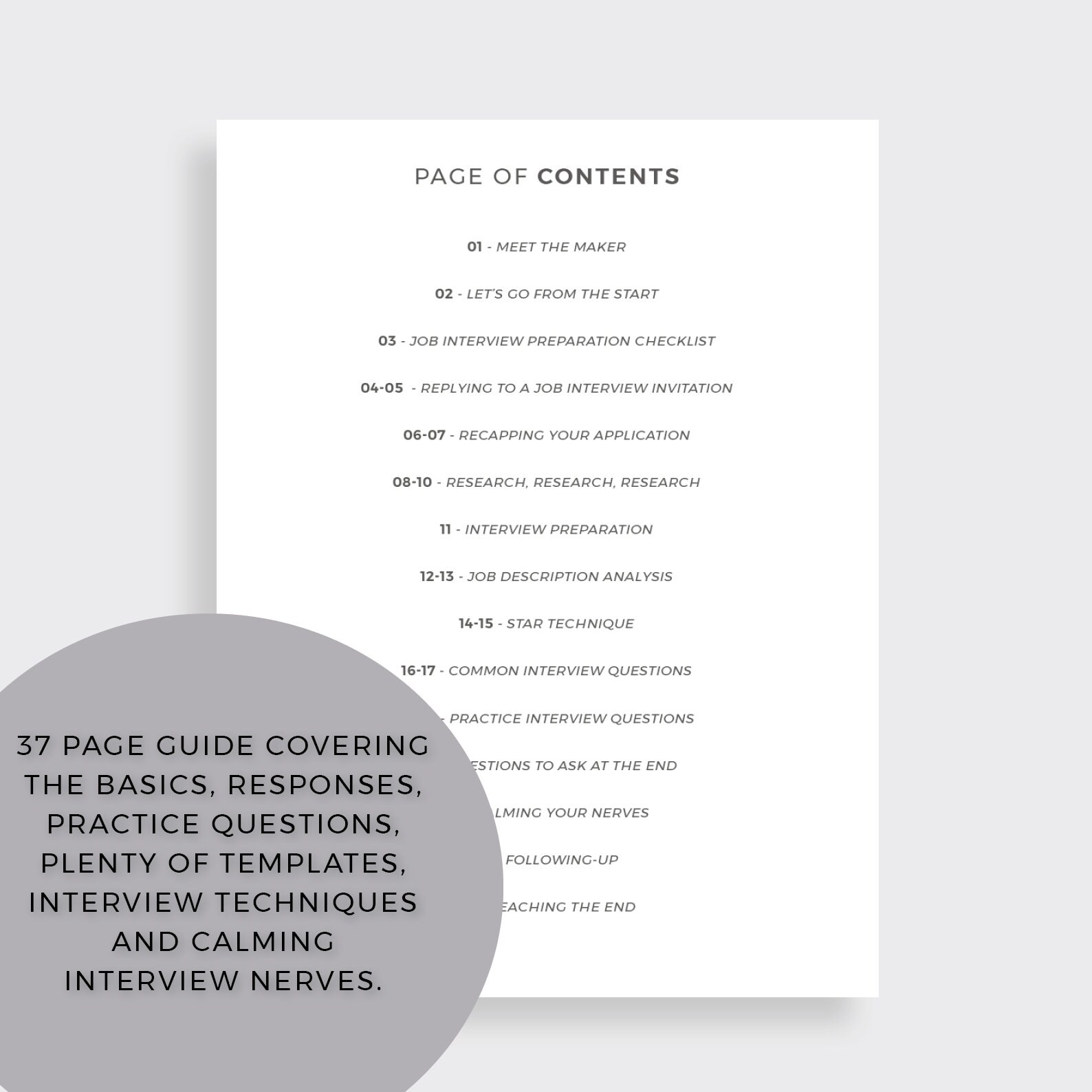 Job Interview Preparation Guide Instant Digital Download - Etsy