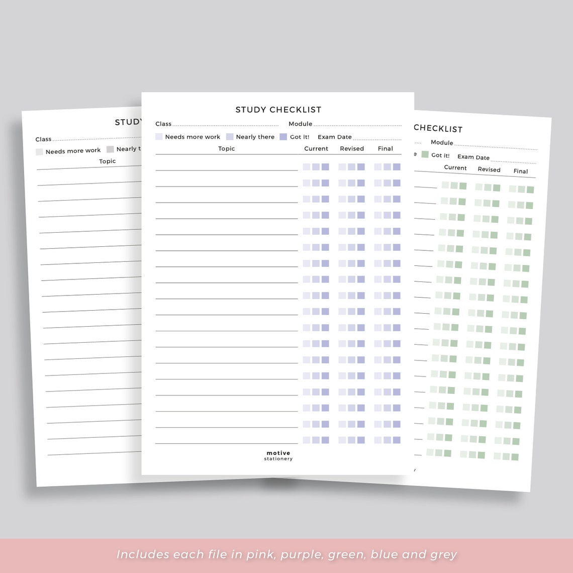 Student Revision Checklist and Note Taking Cornell Template A4 | Etsy UK