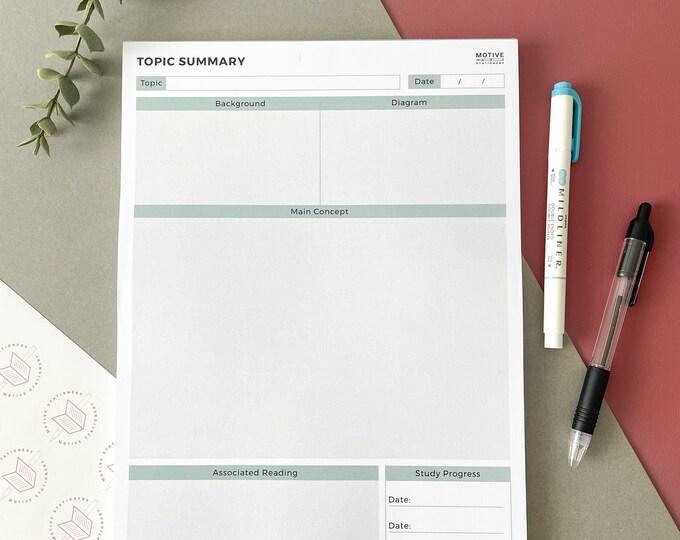 NOTE-TAKING Student A4 Notepad | Note Template Notes Blue University A ...