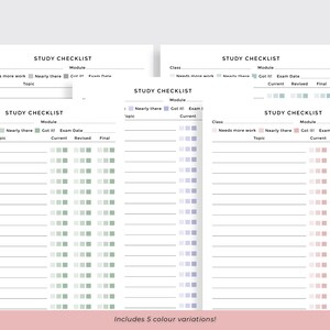 Student Exam Preparation Revision Resources - A4 PDF Instant Digital ...