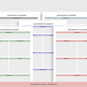 Lab Report Write up Science Planner Template - A4 PDF Instant Digital ...
