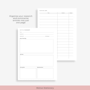 DISSERTATION Planner Thesis Final Year Undergraduate Masters Phd - A4 ...