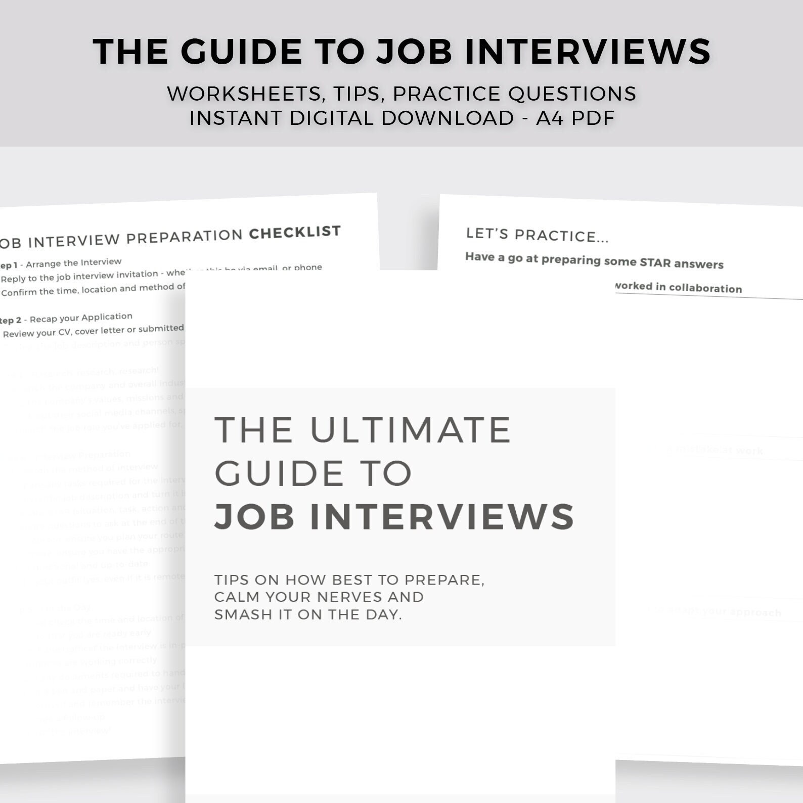 Job Interview Preparation Guide Instant Digital Download - Etsy