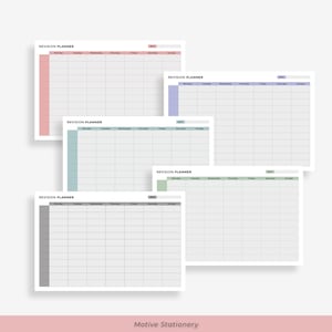 Student Weekly Revision Planner - A4 PDF Instant Digital Download | A ...