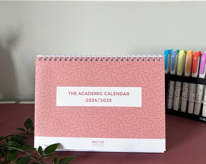 2024 2025 Academic Year Desk Calendars in Pink A5 in Size - Etsy UK