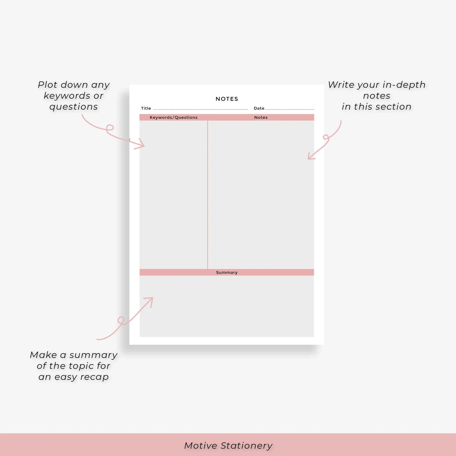 Student Revision Checklist and Note Taking Cornell Template A4 PDF ...
