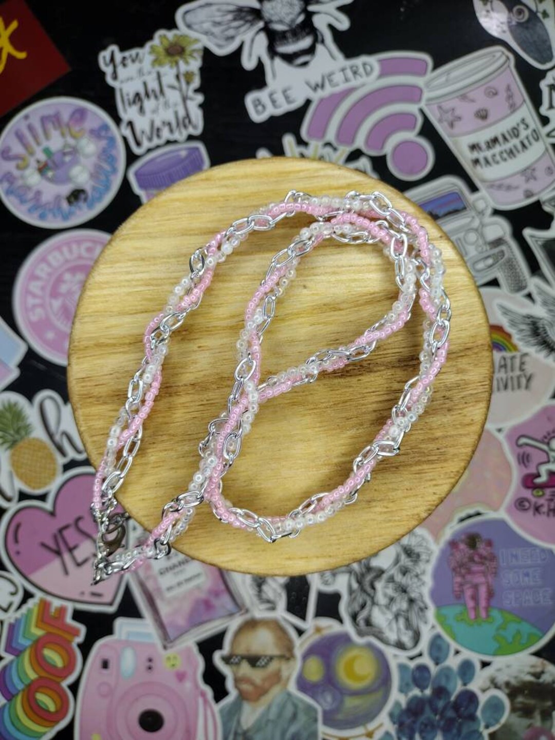 Handmade Braided Chain and Seed Bead Necklace, 22 Inch - Etsy
