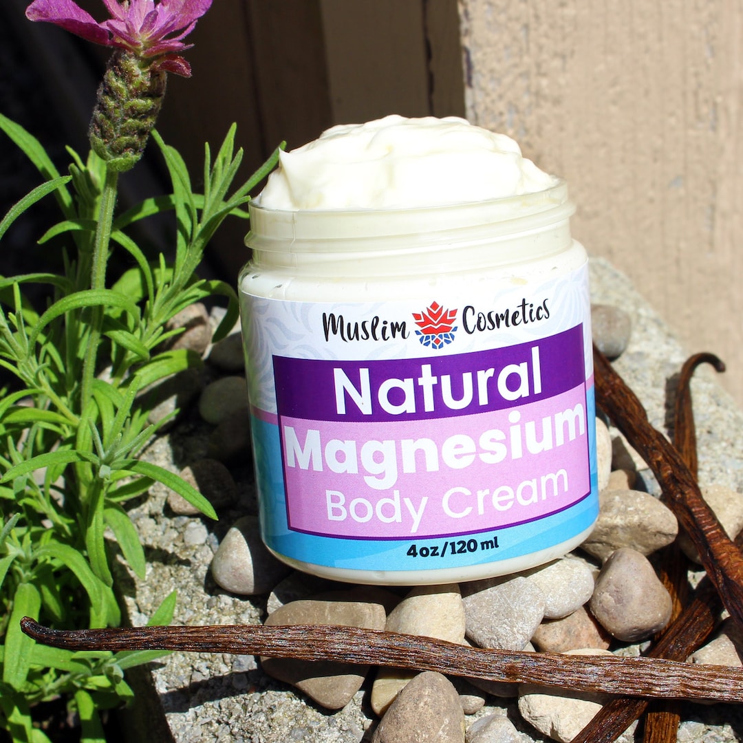 Natural Magnesium Body Cream / With Vanilla and Lavender Essential Oils ...