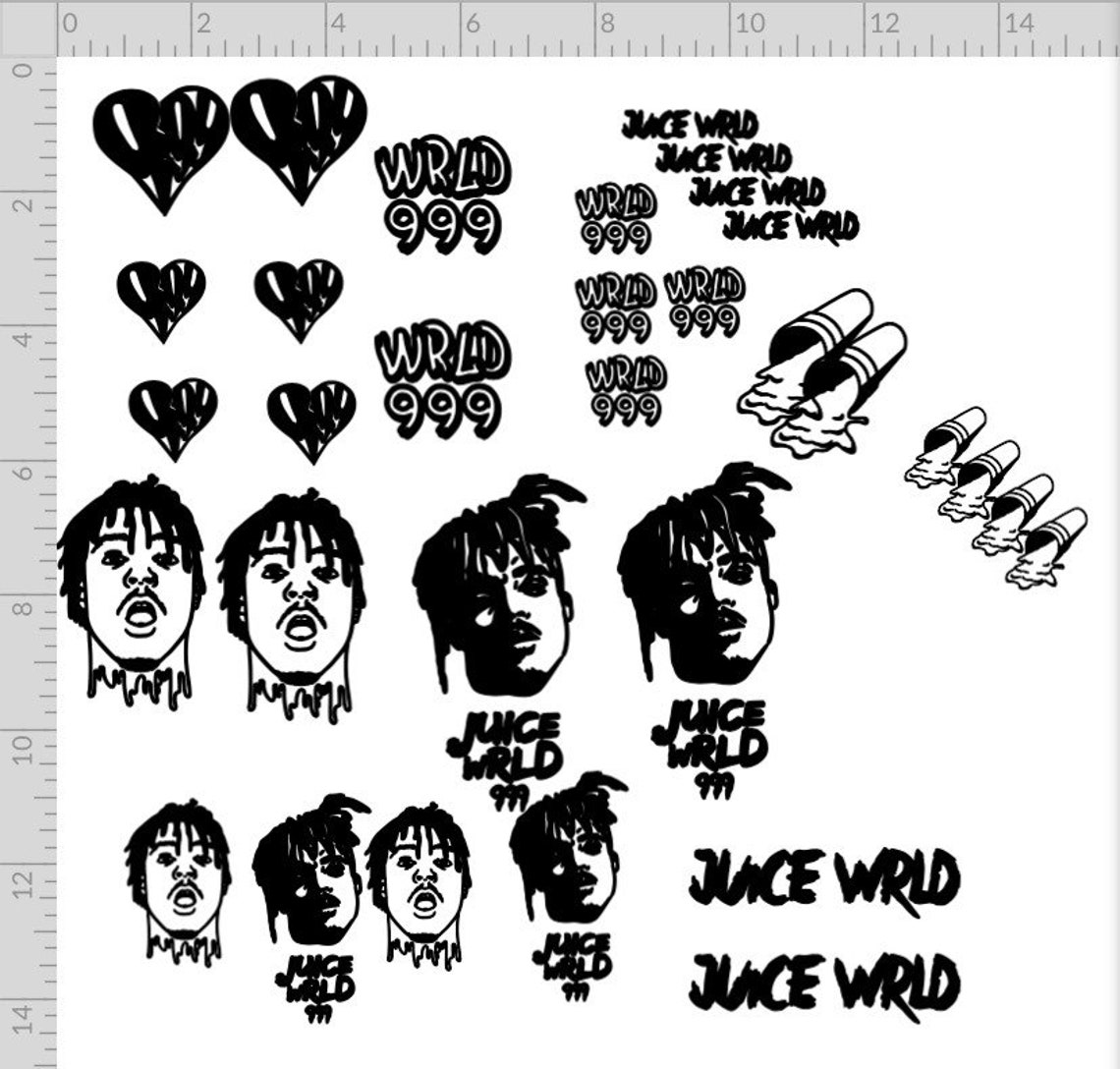 Juice Wrld Stencil | Etsy
