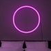 Circle Neon Sign, ZEN Circle Led Sign, Circle Neon Light, Geometric ...