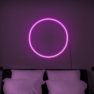 Circle Neon Sign, ZEN Circle Led Sign, Circle Neon Light, Geometric ...