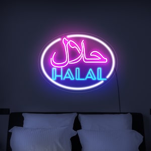 Halal Neon Sign, Halal Led Sign, Halal Food Neon Sign, Halal Sign ...