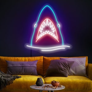 Shark Neon Light, Shark Light Sign, Jaws Neon Sign, Fish Neon Sign ...