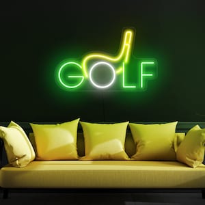 Golf Neon Sign, Golf Club Neon Light, Golf Light Sign, Golfer Gift ...