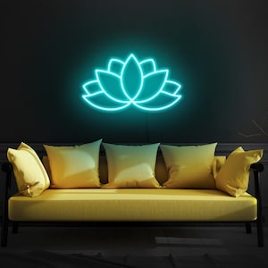 Lotus Neon Sign, Lotus Led Sign, Lotus Light Sign, Lotus Wall Decor ...