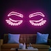 Eyelashes Neon Sign, Lashes Neon Sign, Lashes Led Light, Lashes Led ...