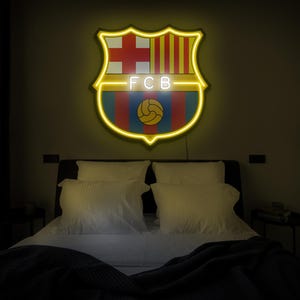 FC Barcelona Neon Sign, FC Barcelona Logo Sign, Barcelona Led Sign, FC ...