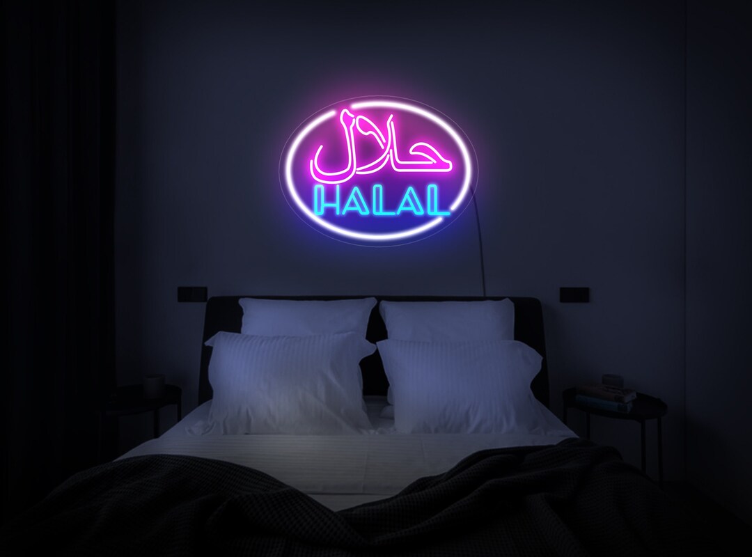 Halal Neon Sign, Halal Led Sign, Halal Food Neon Sign, Halal Sign ...