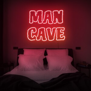 Man Cave Neon Sign, Led Man Cave Sign, Game Room Decor for Men, Man ...