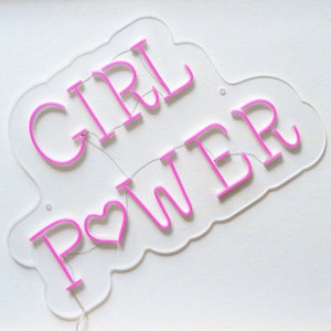 Girl Power Neon Sign, Girl Power Led Sign, Feminist Neon Sign, Girls ...