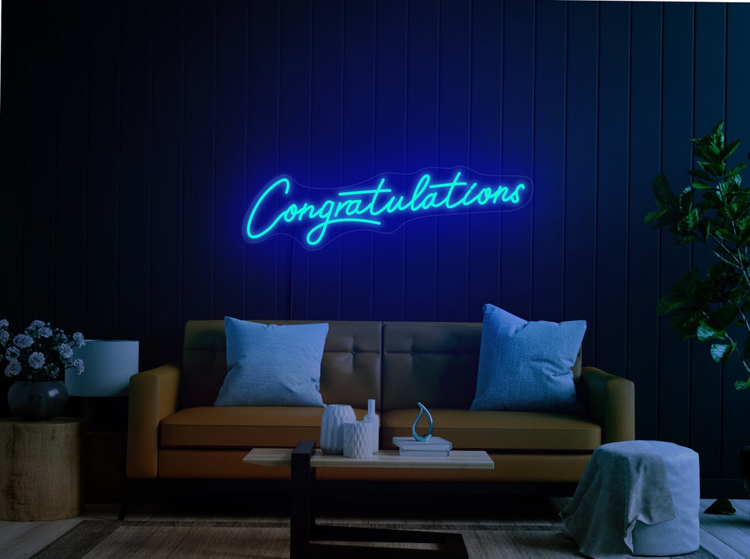 Congratulations Neon Sign, Congratulations Neon Light, Congrats Neon ...