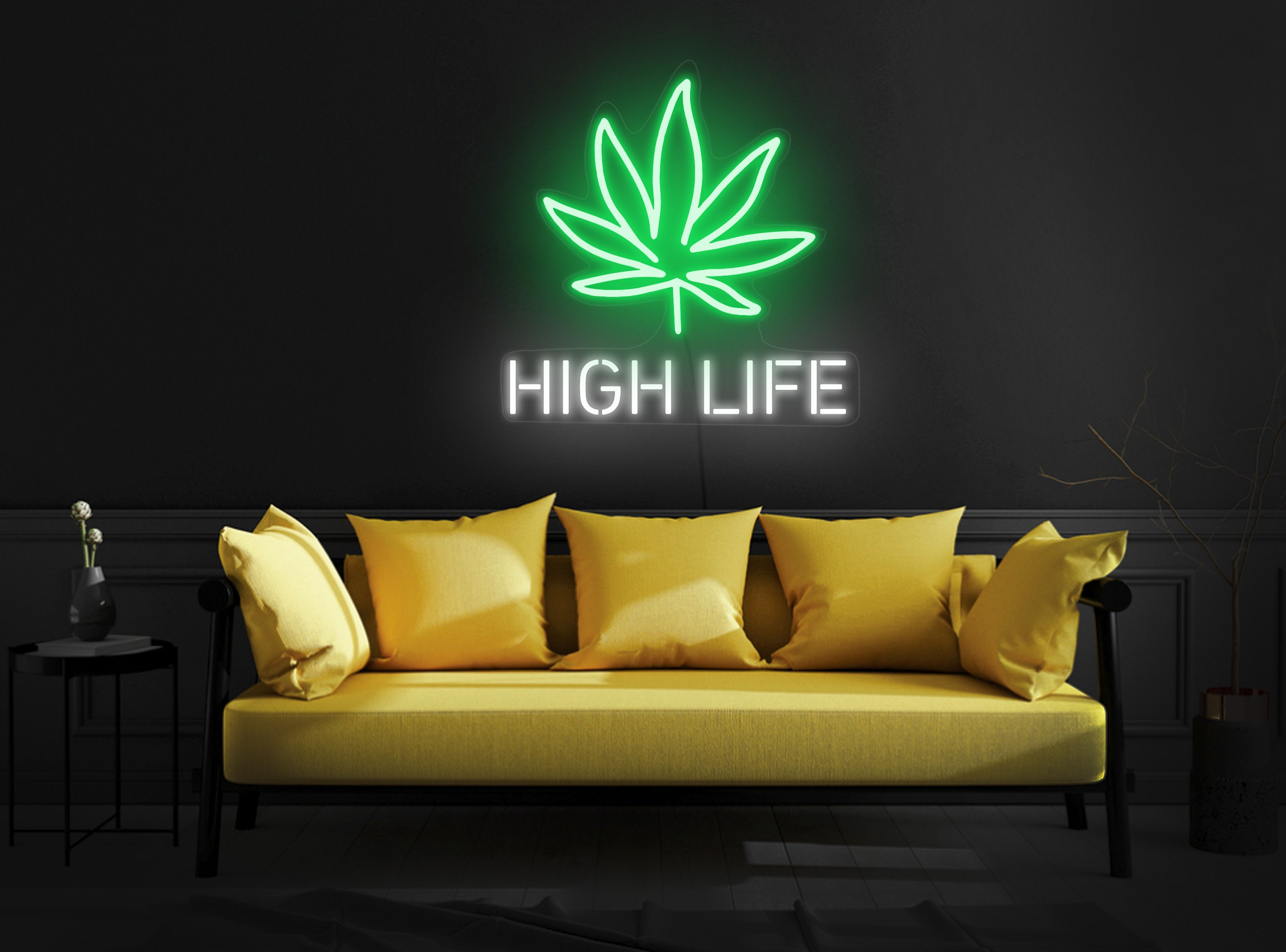 High life neon signHigh life led signHigh life walll | Etsy