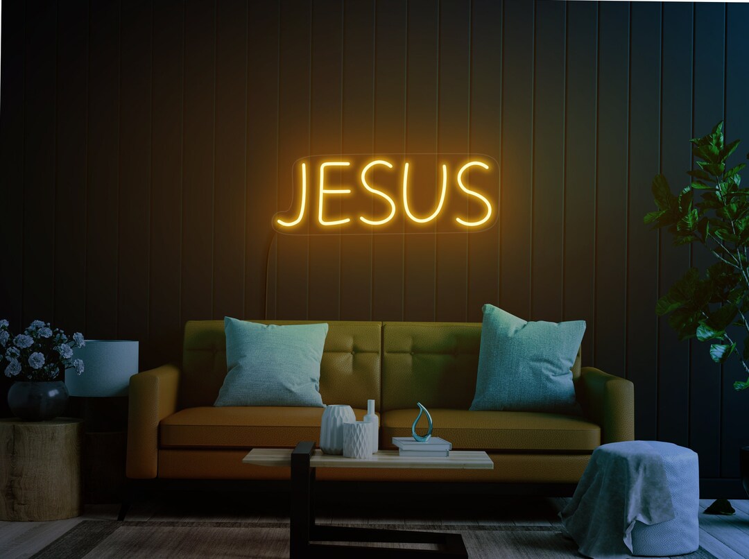 Jesus Neon Sign, Jesus Led Sign, Jesus Light Sign, Jesus Christ Sign ...