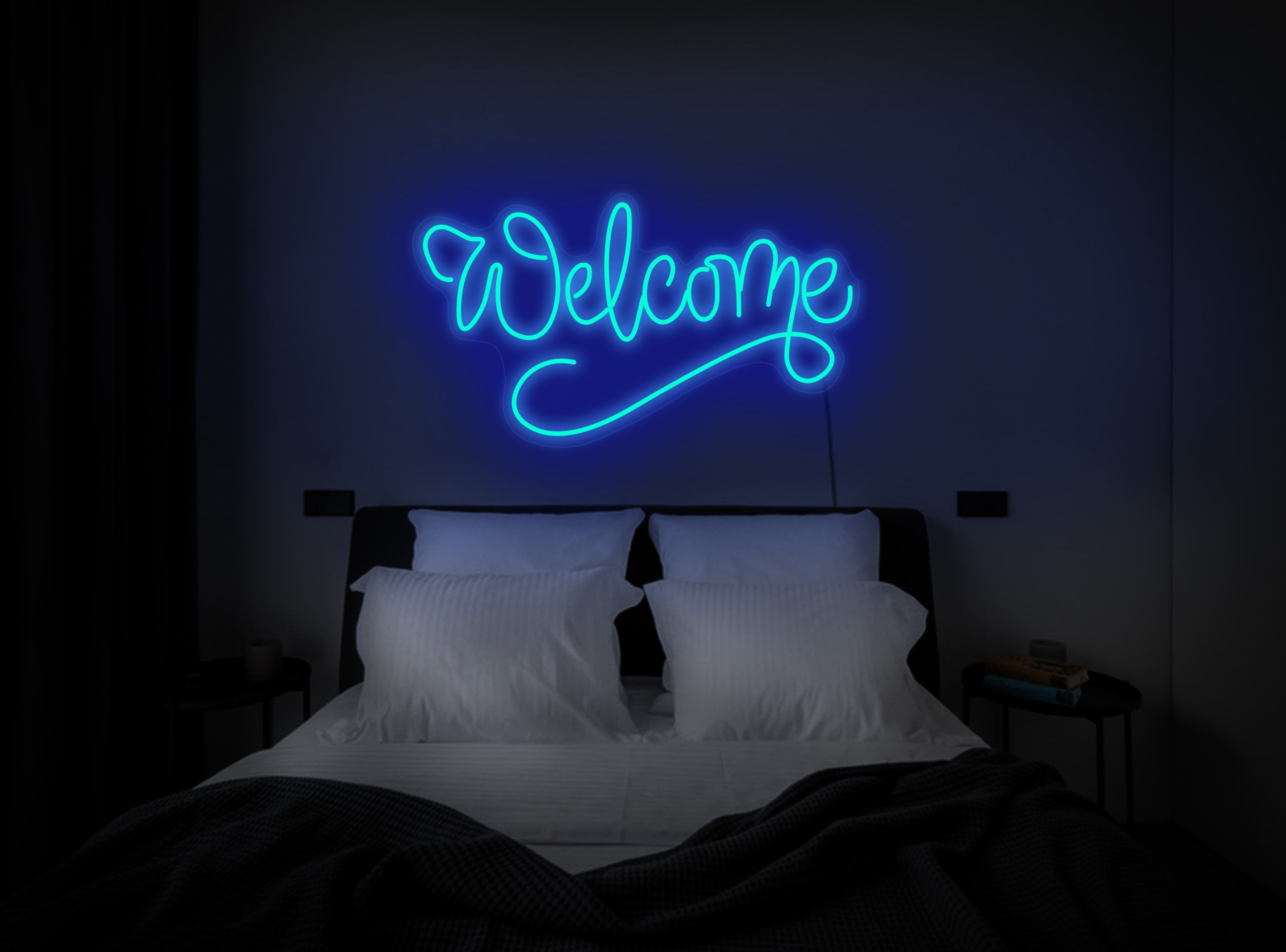 Welcome Neon Sign Welcome Led Sign Welcome Light Sign - Etsy