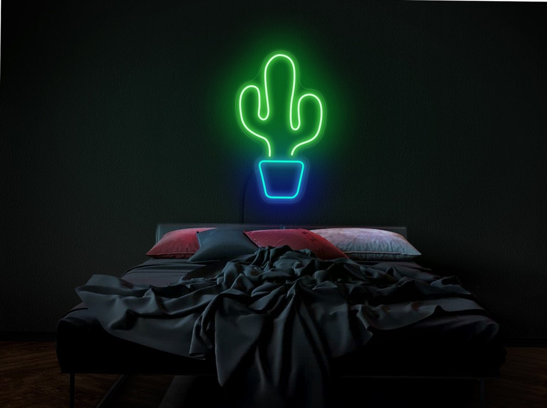 Cactus Neon Sign Cactus Sign Cactus Led Sign Plant Neon - Etsy