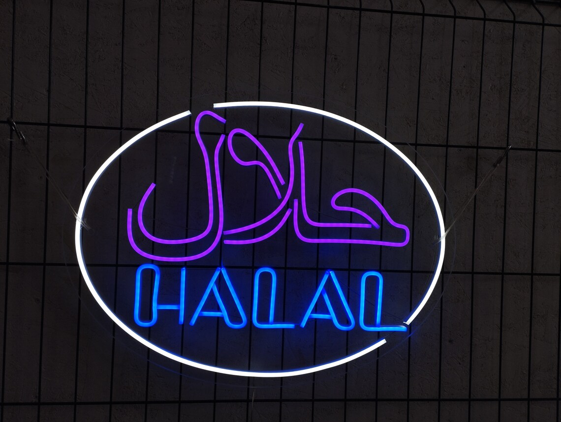 Halal Neon Sign, Halal Sign, Halal Led Sign, Halal Food Neon Sign ...