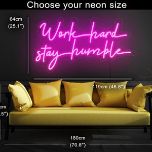Work Hard Stay Humble Neon Sign,work Hard Stay Humble Sign,work Hard ...