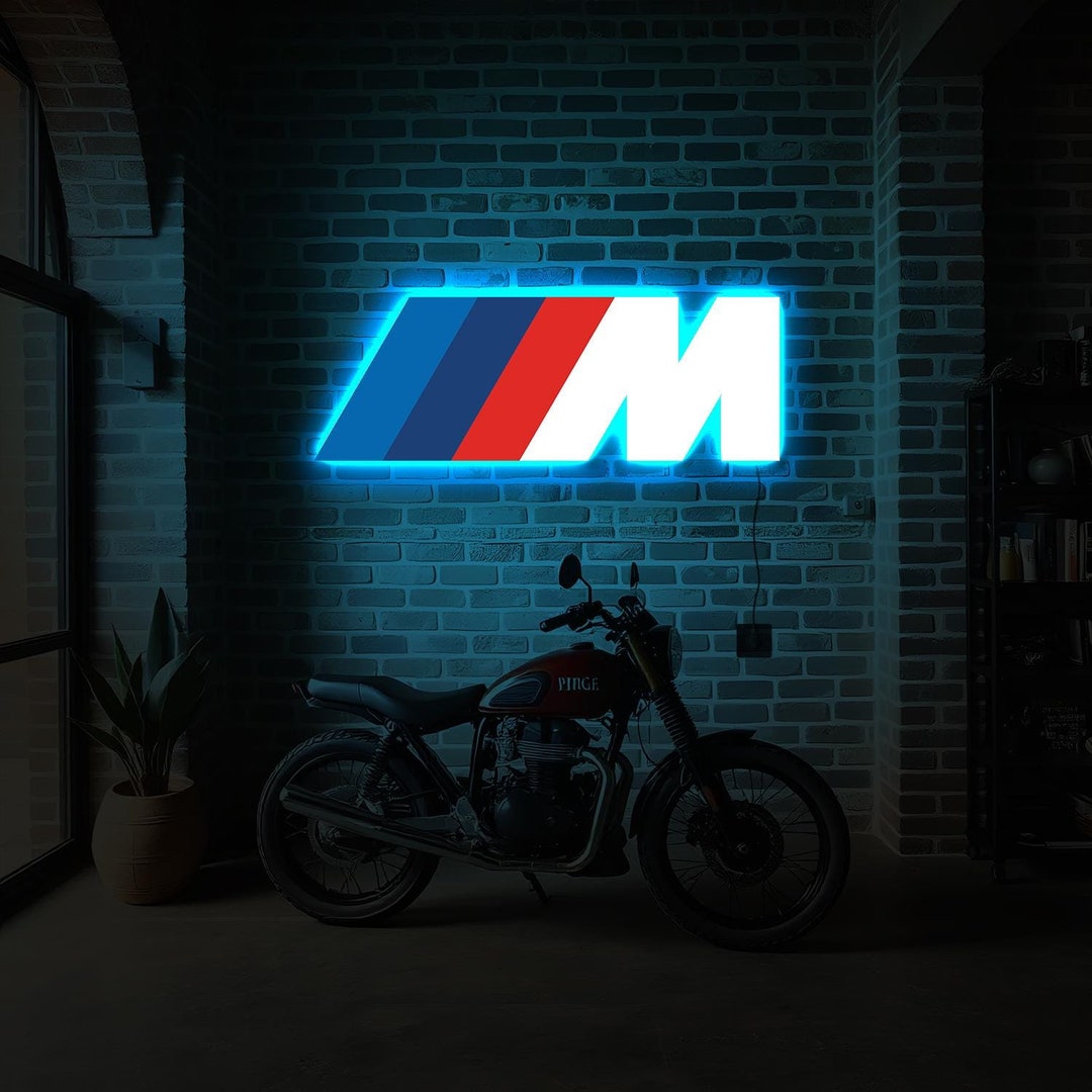 M Logo Neon Sign, M Logo Car Sign, M Logo Light, M Logo Led, M Series ...