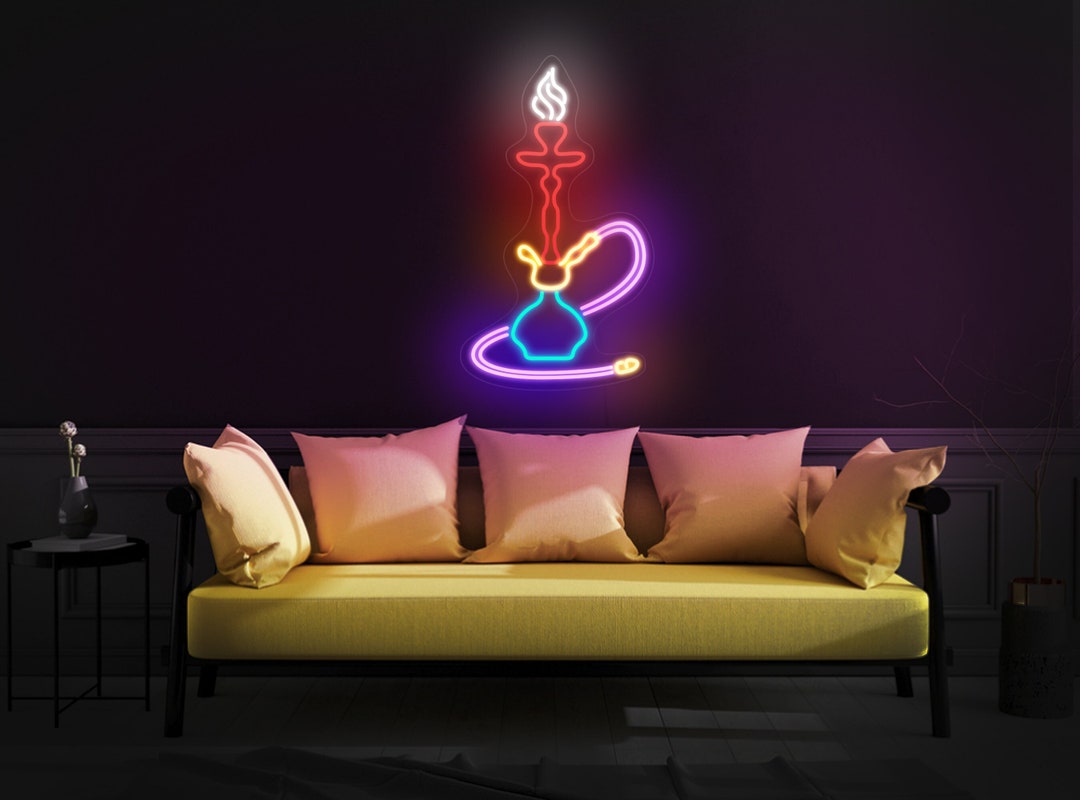 Hookah Neon Sign, Hookah Led Sign, Smoke Neon Sign, Smoke Shop Neon ...
