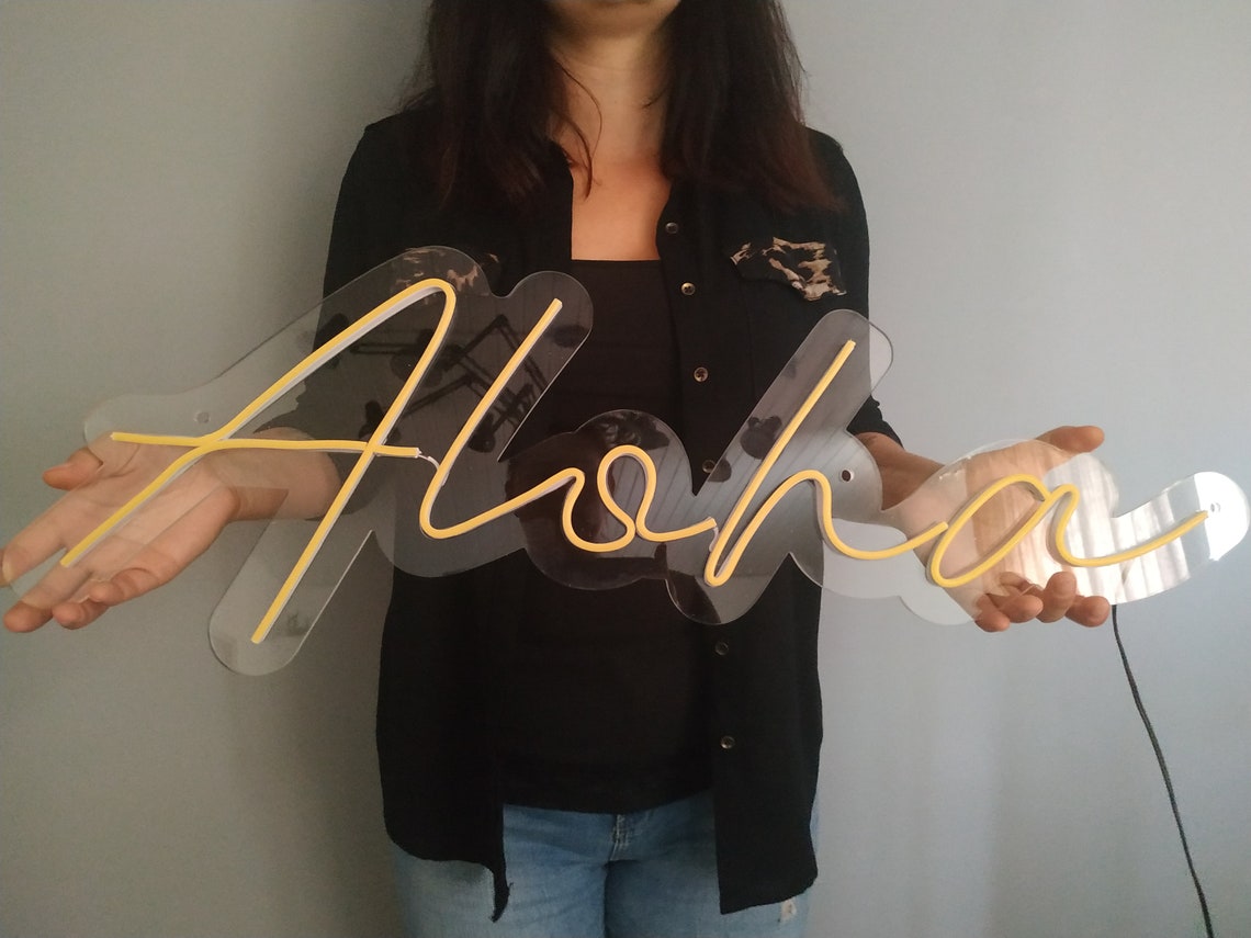 Aloha Neon Sign,aloha Led Sign,aloha Light Sign,aloha Wall Decor,aloha ...