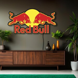 Red Bull Neon Sign, Red Bull Racing Logo,red Bull Led Sign,red Bull ...