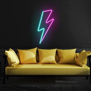 Lightning Bolt Neon Sign,lightning Bolt Neon Light,lightning Bolt Led ...