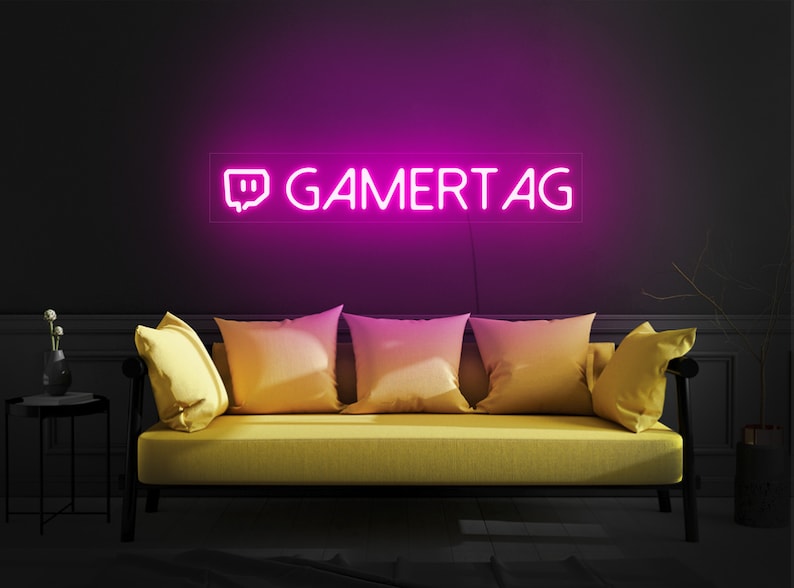 Personalized Username Neon Signcustom Gamer Tag Signcustom - Etsy
