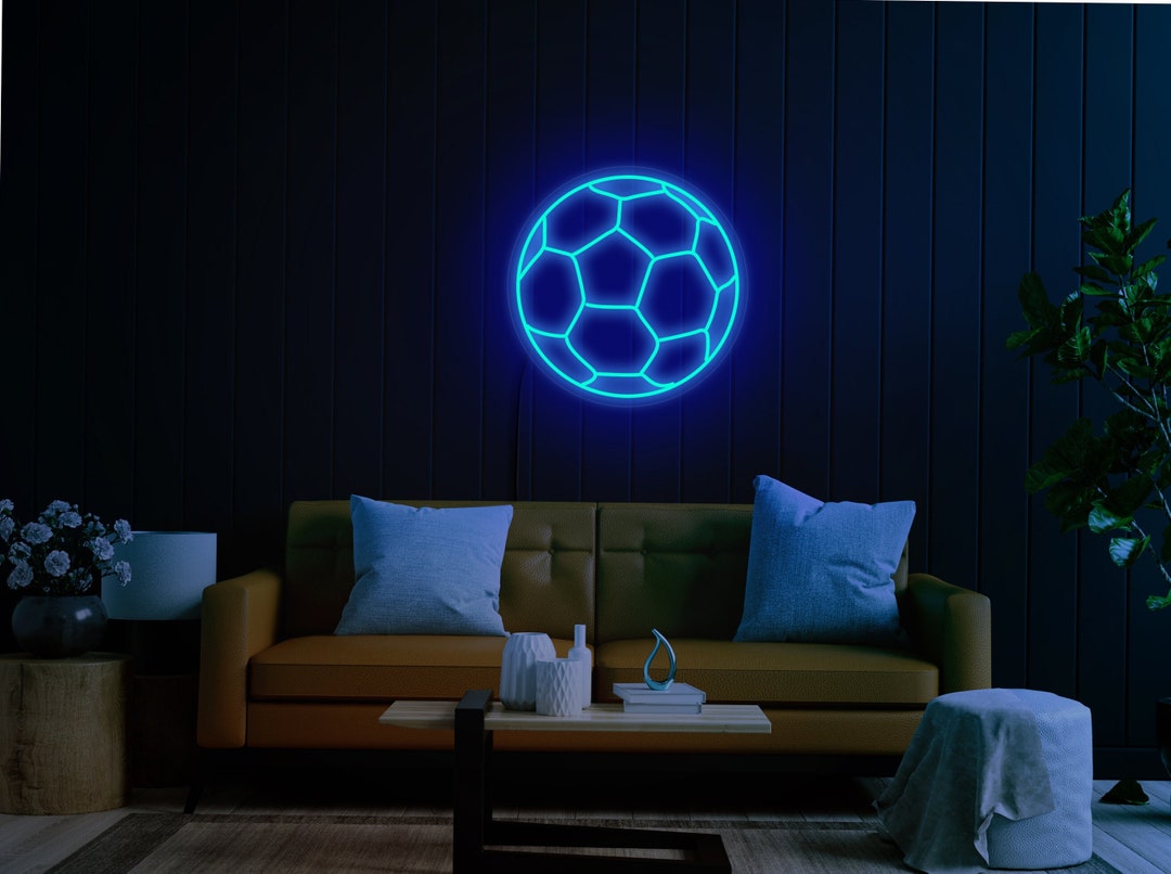 Soccer Ball Neon Sign, Soccer Ball Led Sign, Soccer Neon Sign, Ball ...