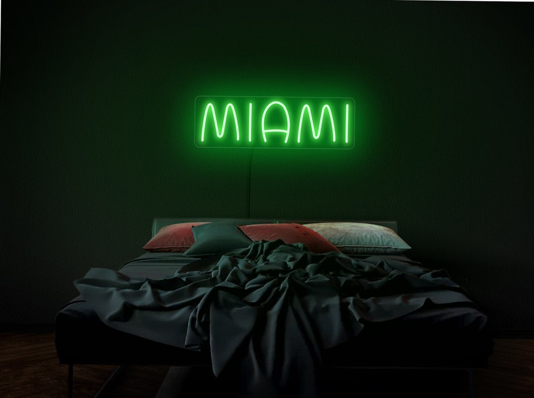 Miami Led Sign, Miami Neon Sign, Miami Sign, Miami City Sign, City Neon ...