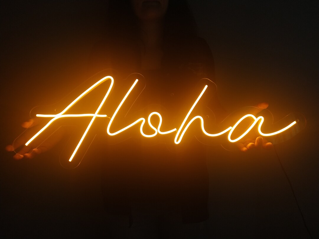 Aloha Neon Sign,aloha Led Sign,aloha Light Sign,aloha Wall Decor,aloha ...