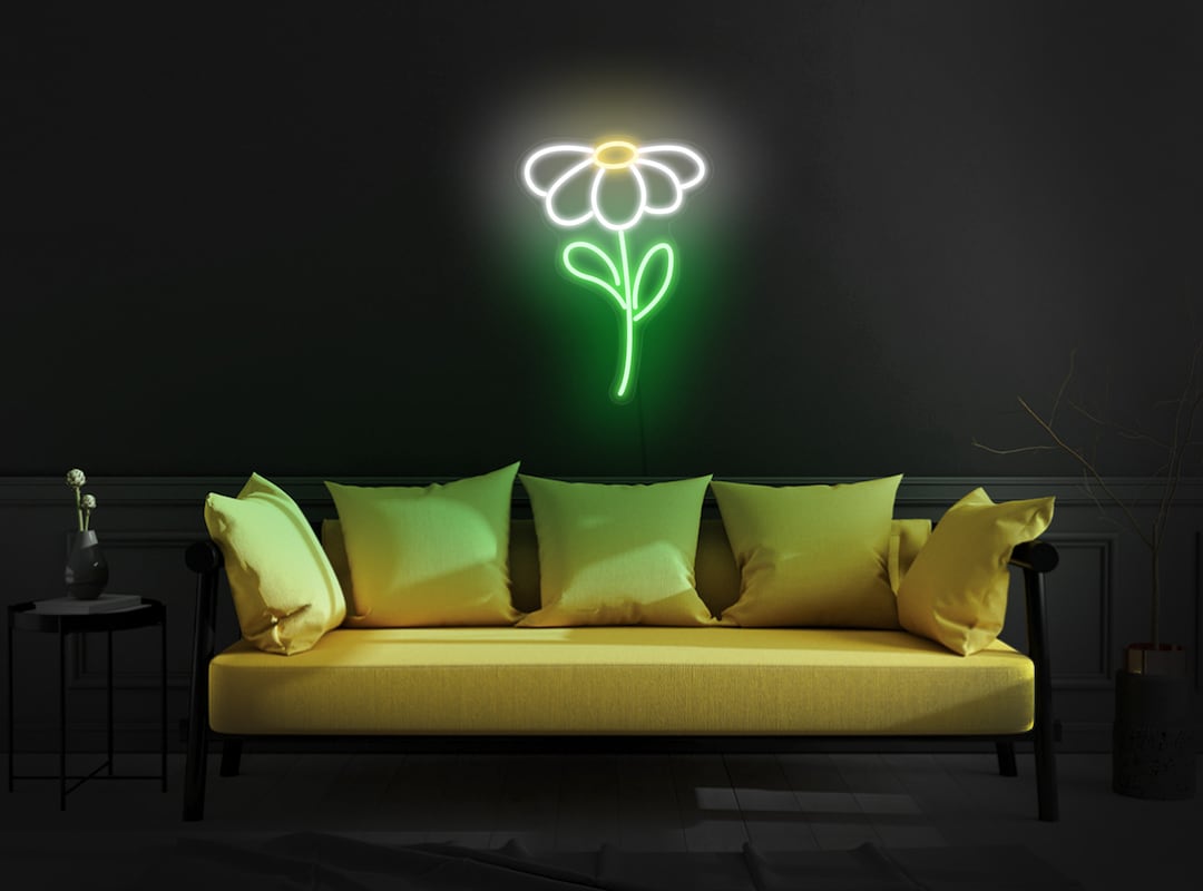 Daisy Neon Sign, Daisy Led Sign, Daisy Light Sign, Flower Neon Sign ...