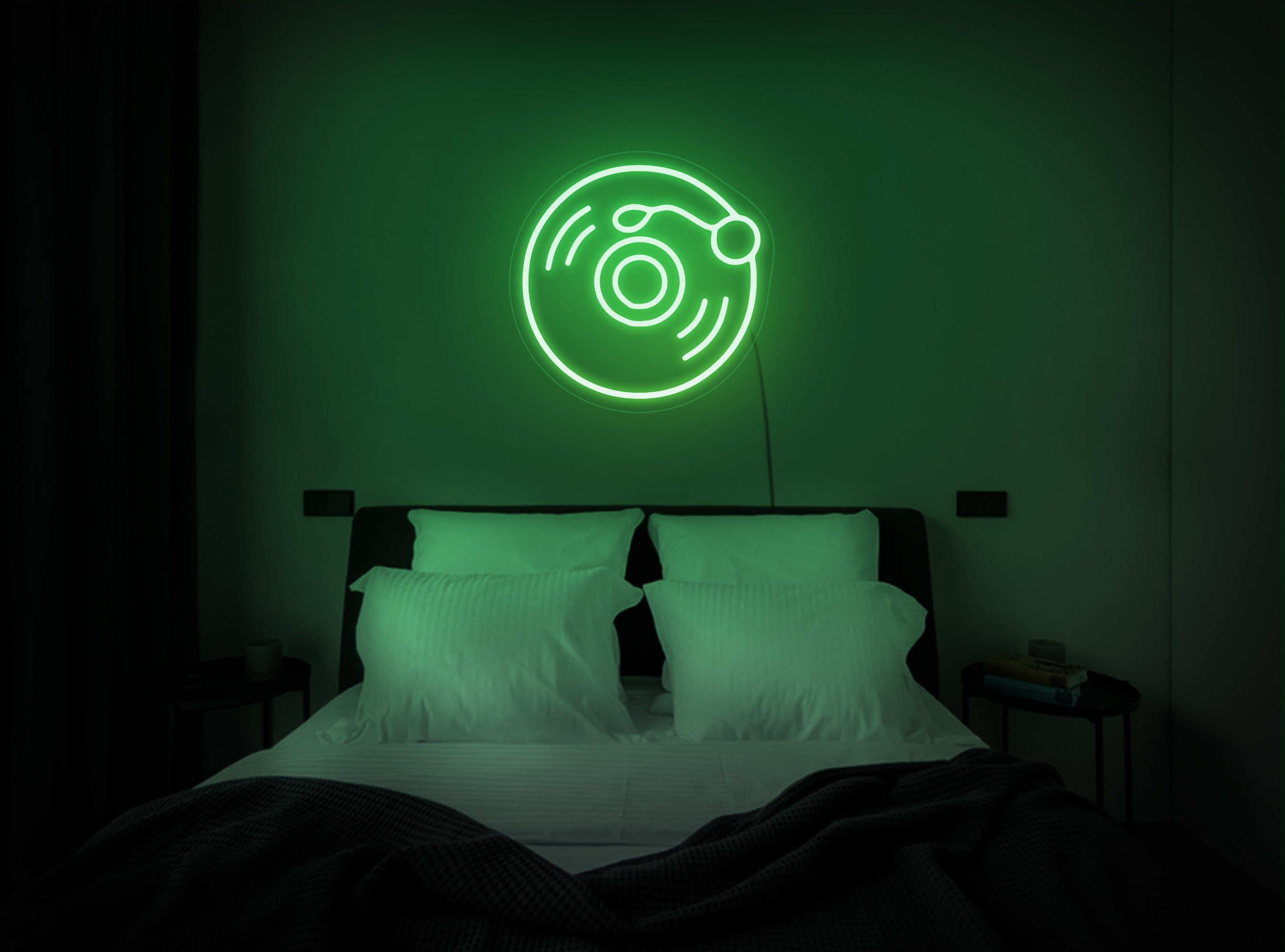 Vinyl Record Neon Signvinyl Record Led Signvinyl Record Wall - Etsy UK