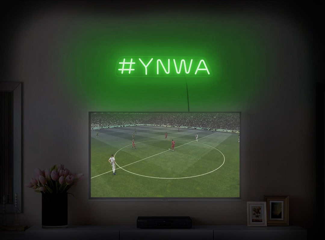 YNWA Neon Sign, YNWA Led Sign, You'll Never Walk Alone Sign, Football ...