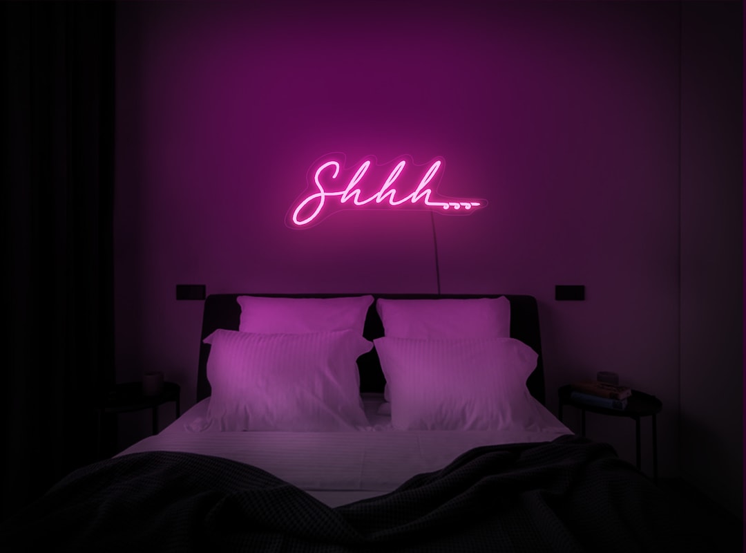 Shhh Neon Sign,shhh Led Sign,shhh Neon Light,shhh Wall Decor,silence ...