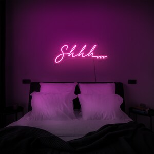 Shhh Neon Sign,shhh Led Sign,shhh Neon Light,shhh Wall Decor,silence ...